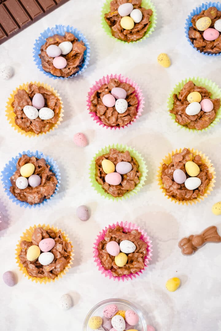 Chocolate Cornflake Nest Cakes (without Golden Syrup) - Sweet Mouth Joy