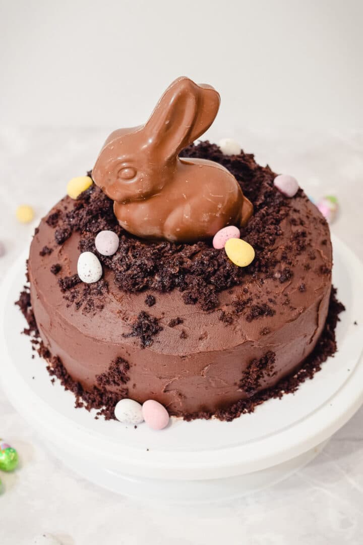 Easy Chocolate Easter Bunny Cake - Sweet Mouth Joy
